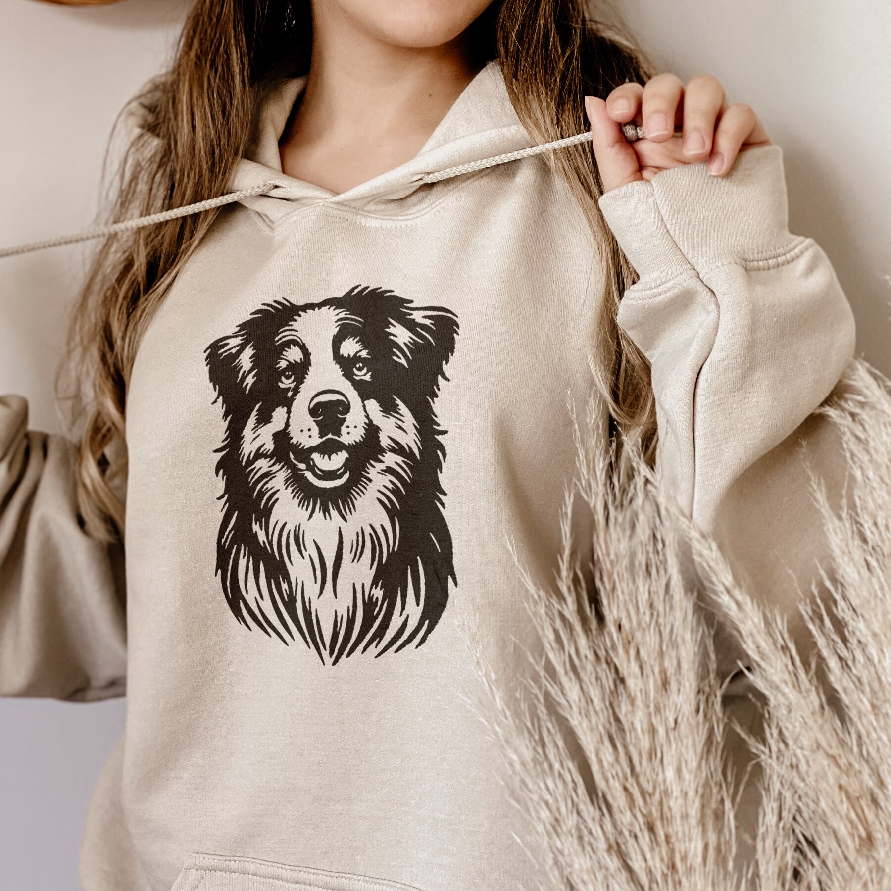 Australian Shepherd SVG PNG Clipart Aussie Dog, Australian Face, - Etsy