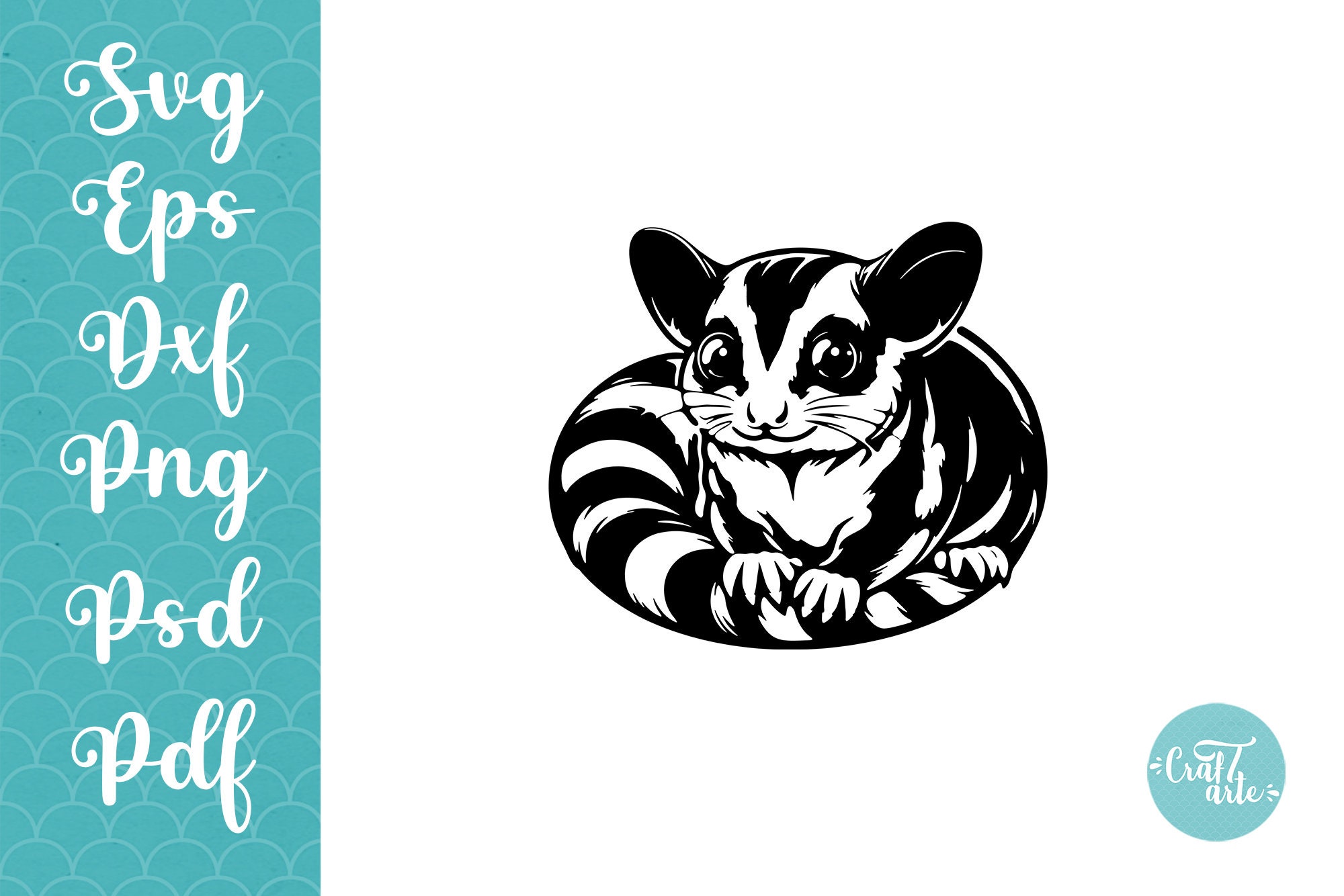 Sugar Glider SVG, Sugar Glider Svg, Sugar Glider Dxf, Sugar Glider Png ...
