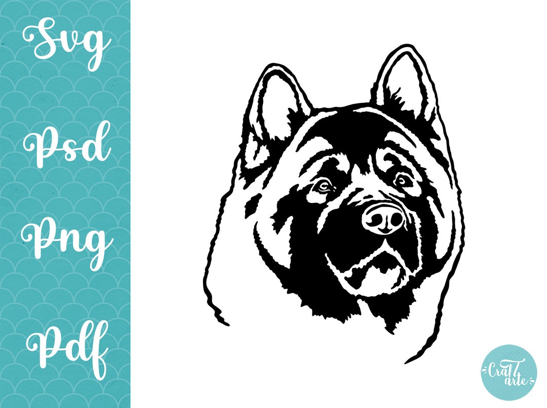 American Akita Svg Clipart Decal Head Wall Art Vector Cutting File ...