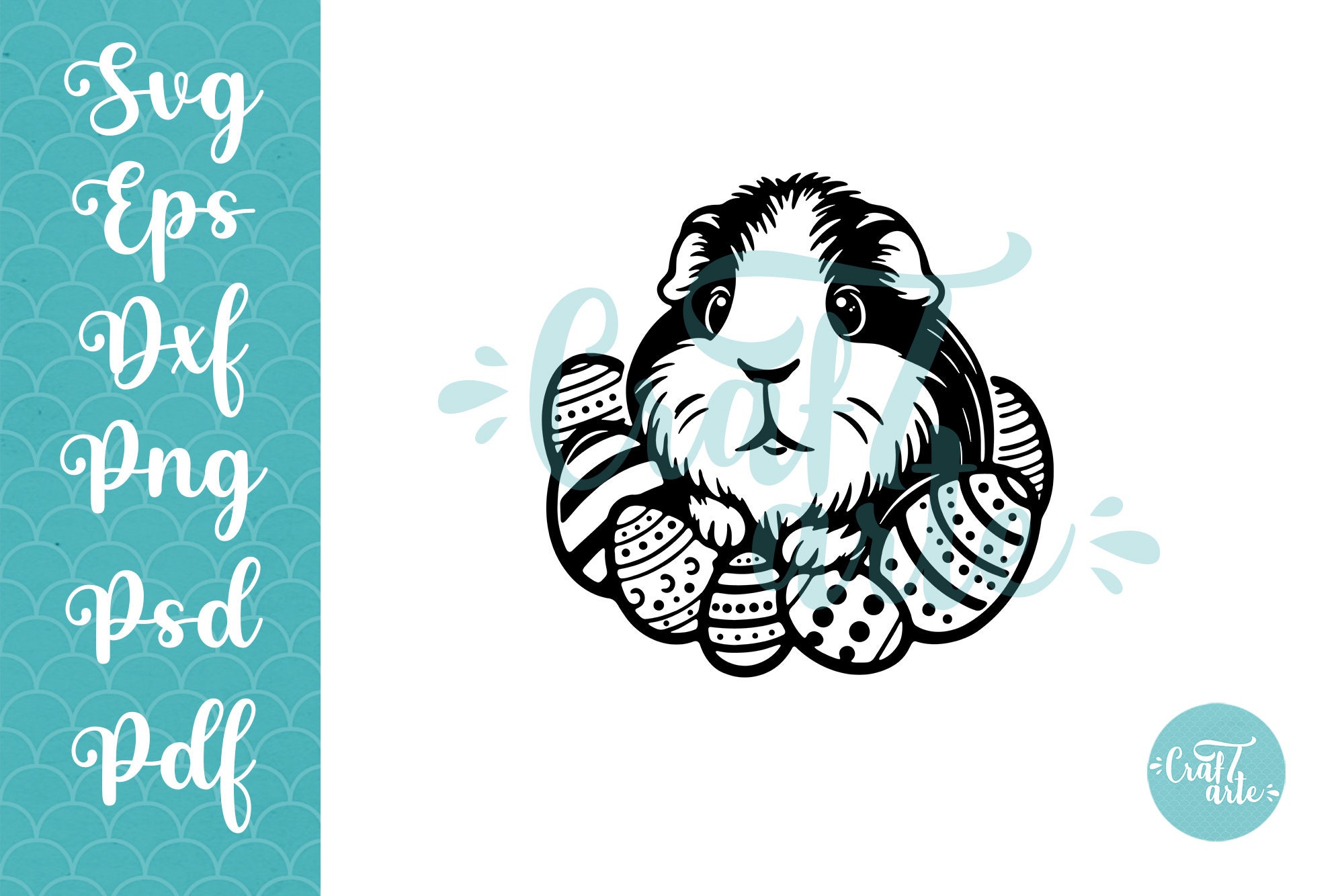 Guinea Pig Easter Eggs Decor SVG PNG - Etsy