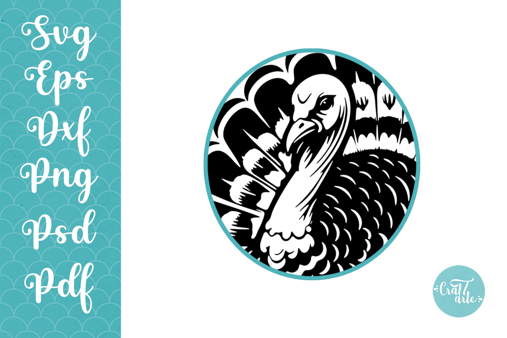 Turkey SVG PNG CNC Clipart Cut Files Thanksgiving - Etsy
