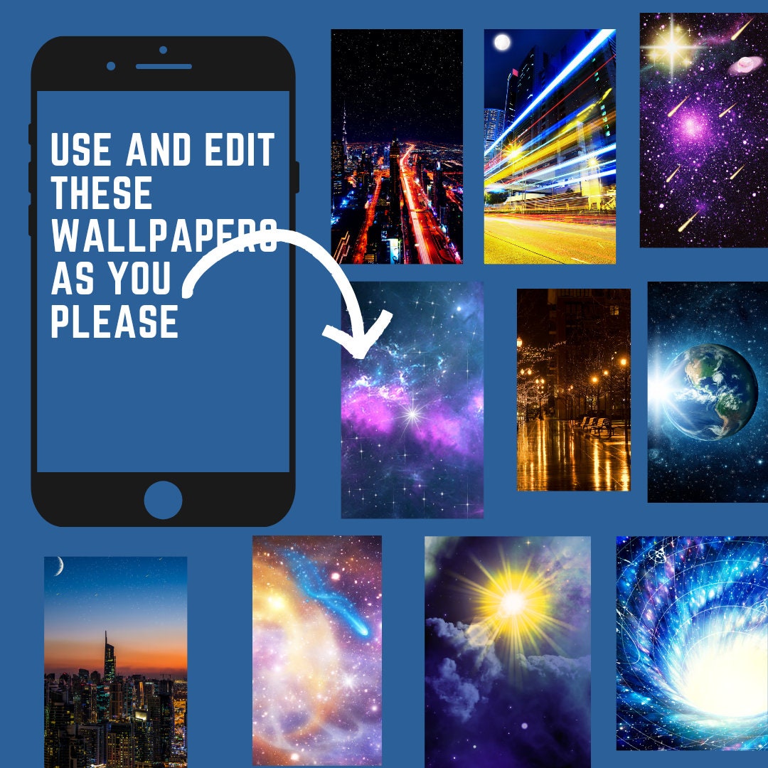 10 Editable Wallpapers,custom, Phone Wallpaper Canva Template,iphone ...