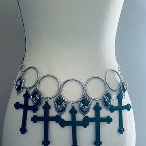 Gothic Belt Goth Cross Belt Gothic Accessories Handmade Jewelry - Etsy