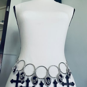 Gothic Belt Goth Cross Belt Gothic Accessories Handmade Jewelry - Etsy