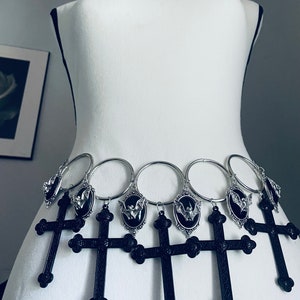 Gothic Belt Goth Cross Belt Gothic Accessories Handmade Jewelry - Etsy