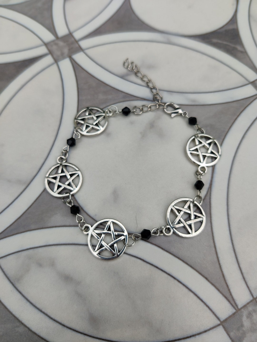 Goth Bracelet Pentagram Bracelet Goth Jewelry - Etsy