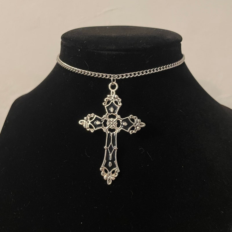 Cross Choker - Etsy