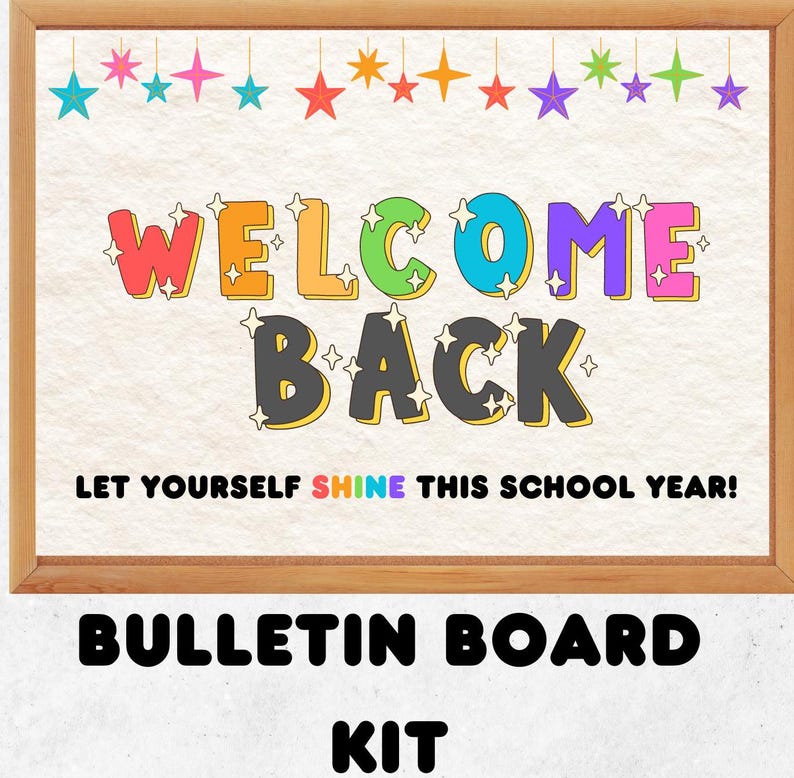 Motivational Welcome Back Bulletin Board Kit- Sparkles and Shine - Etsy