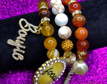 Stack Charm Bracelet - Etsy