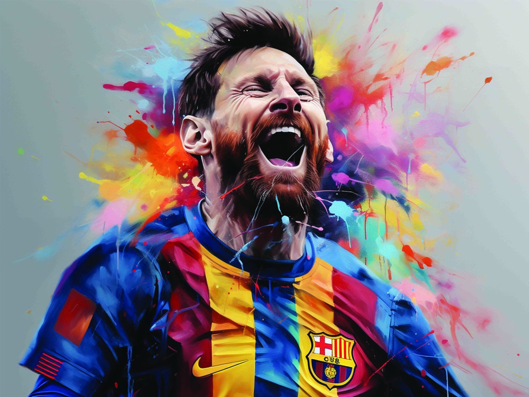 Sport Design Lionel Leo Messi Football Soccer Poster Art Print Kids ...