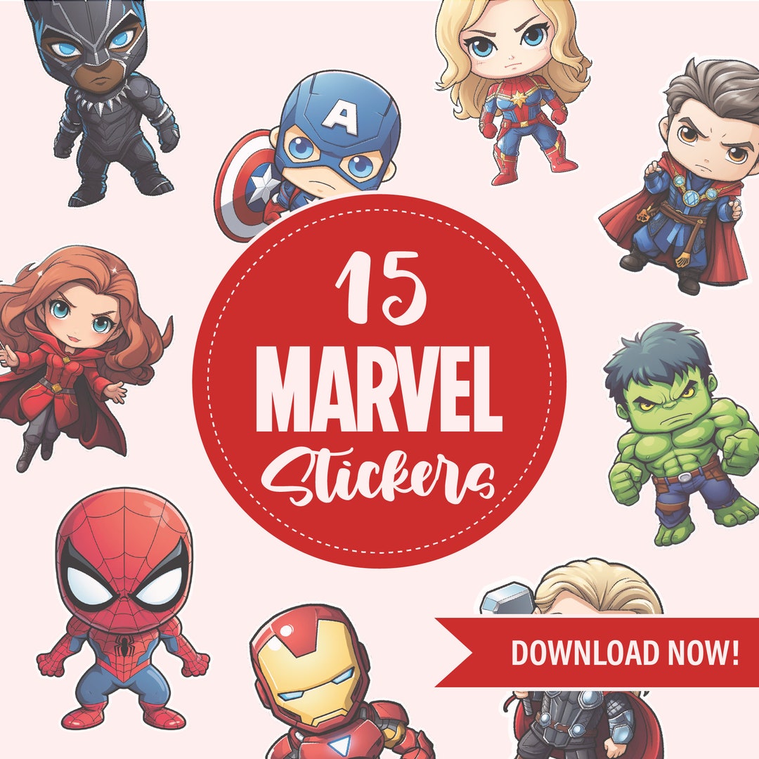MARVEL HEROES Digital Stickers | Printables | Colors | Spider Man ...