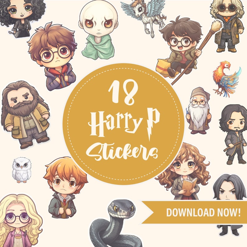 Hogwarts Digital Stickers Stickers Pre-cropped PNG Design Printable ...