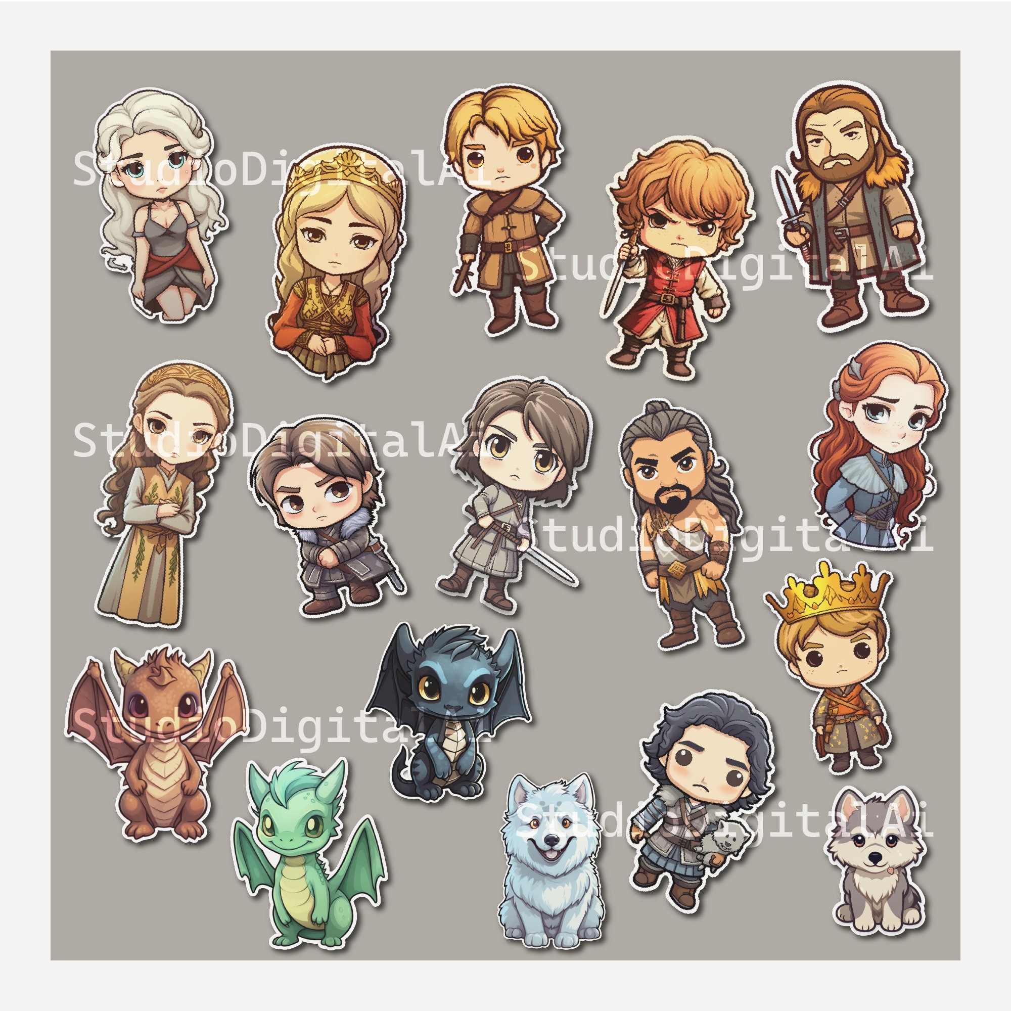Game of Thrones Digital Stickers | GOT Stickers | Pre-cropped PNG ...