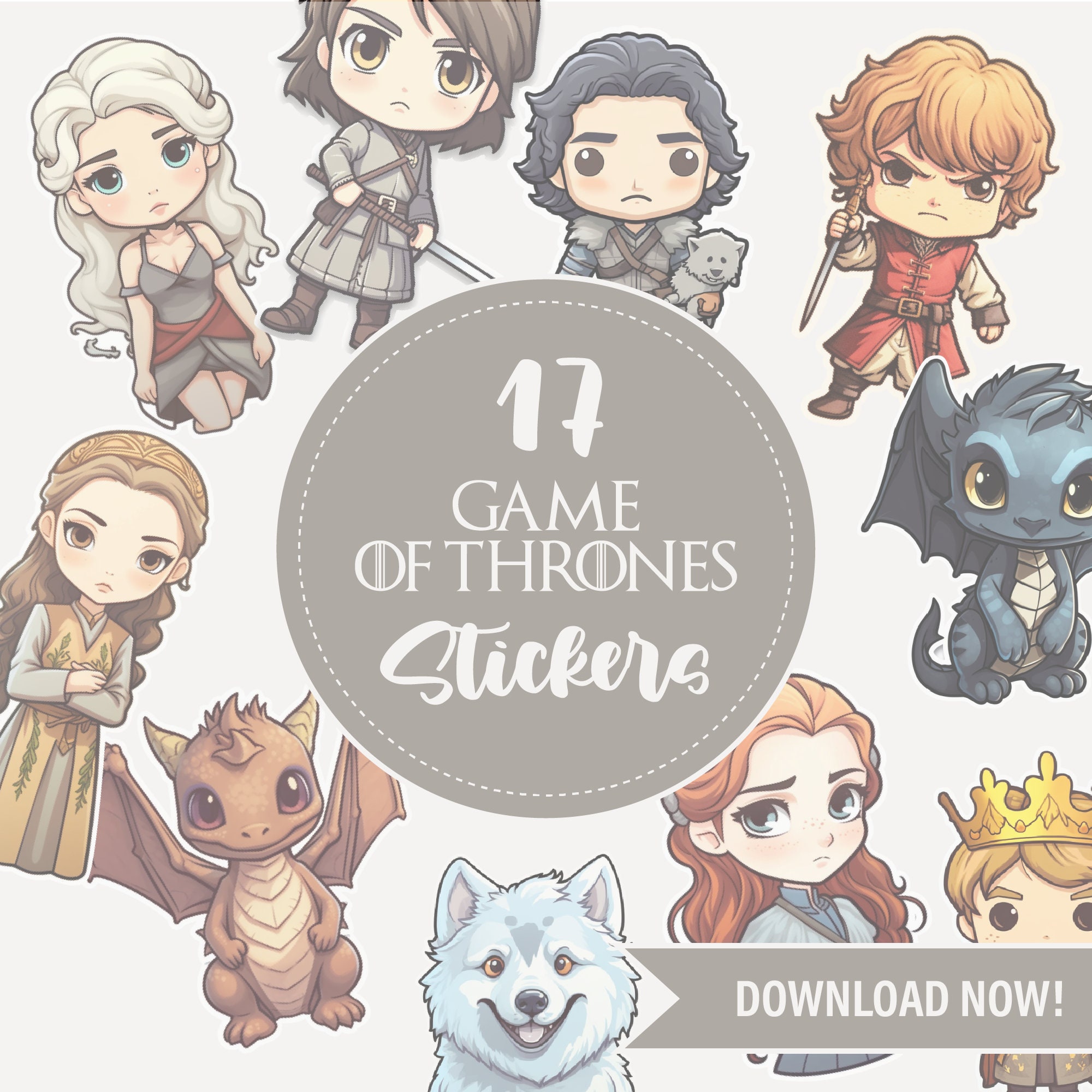 Game of Thrones Digital Stickers | GOT Stickers | Pre-cropped PNG ...