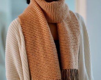 Hand Knitted Scarf | Etsy