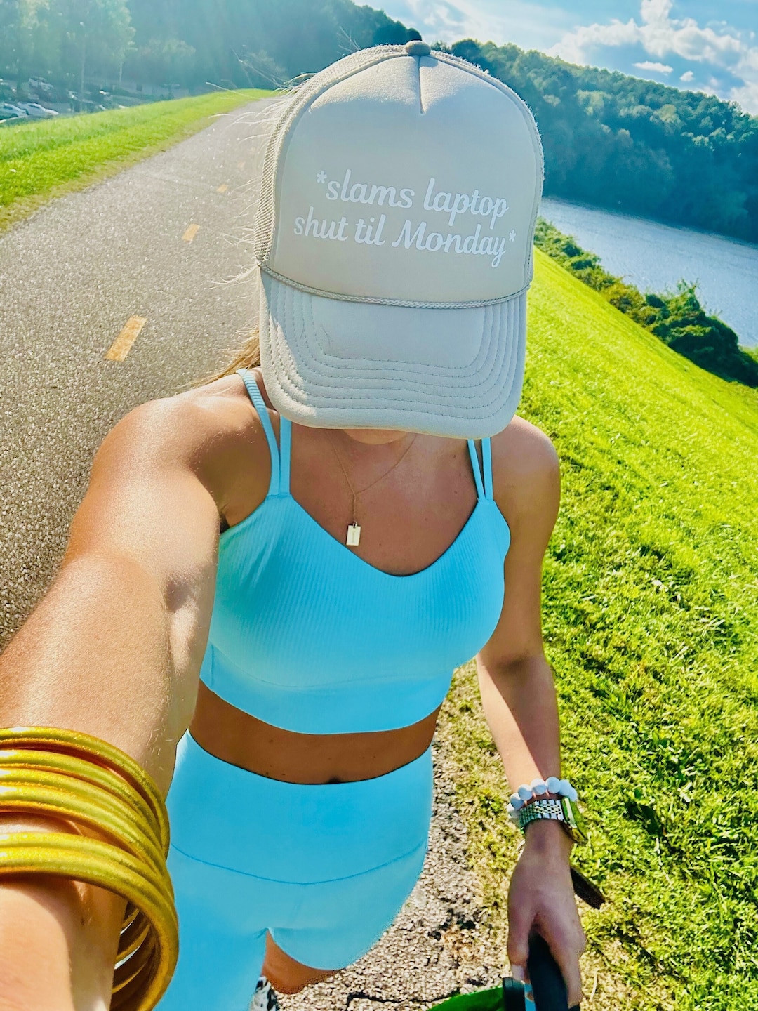 Slams Laptop Shut Til Monday Trucker Hat Trendy Trucker Hat Snap Back ...