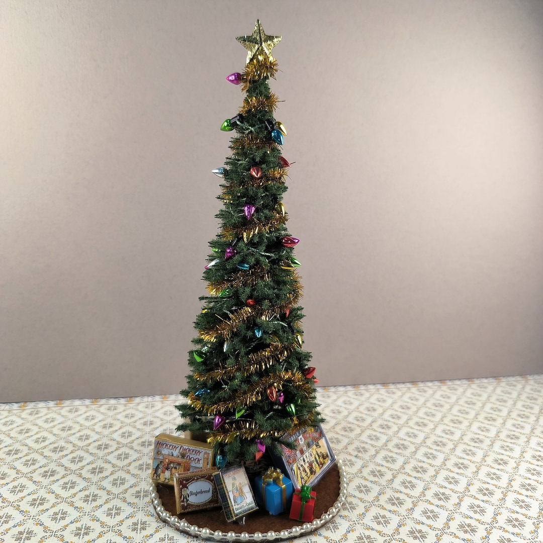 1/12 Scale Christmas Tree With Lights. Only. Dollhouse.. - Etsy