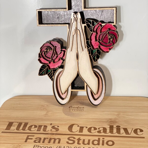 Praying Hands With Rose - Etsy
