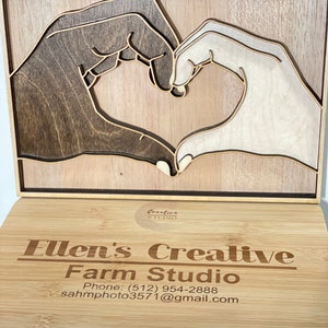 Layered Hand Heart - Etsy