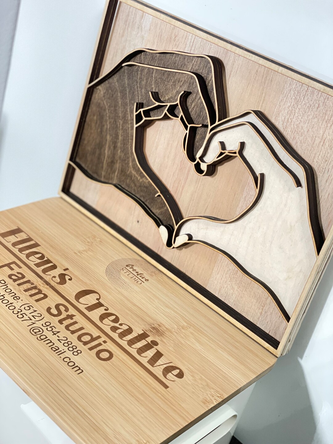 Layered Hand Heart - Etsy