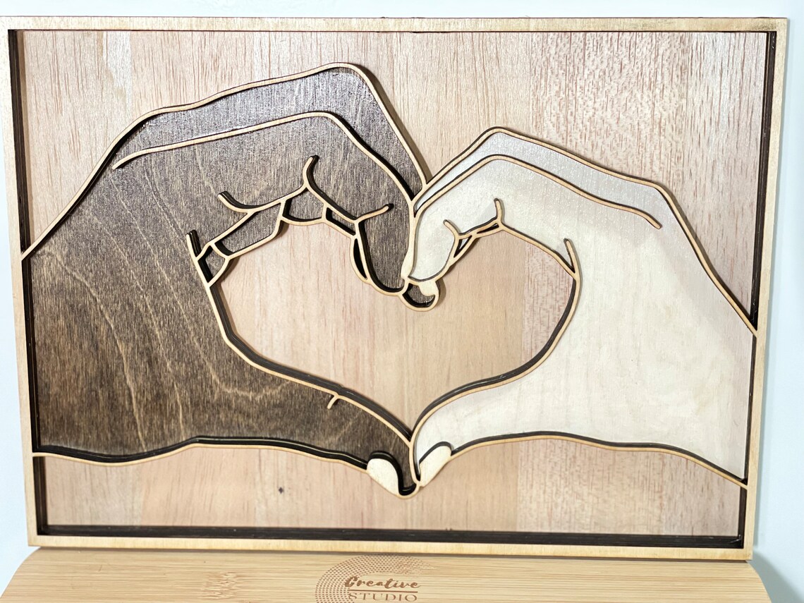 Layered Hand Heart - Etsy