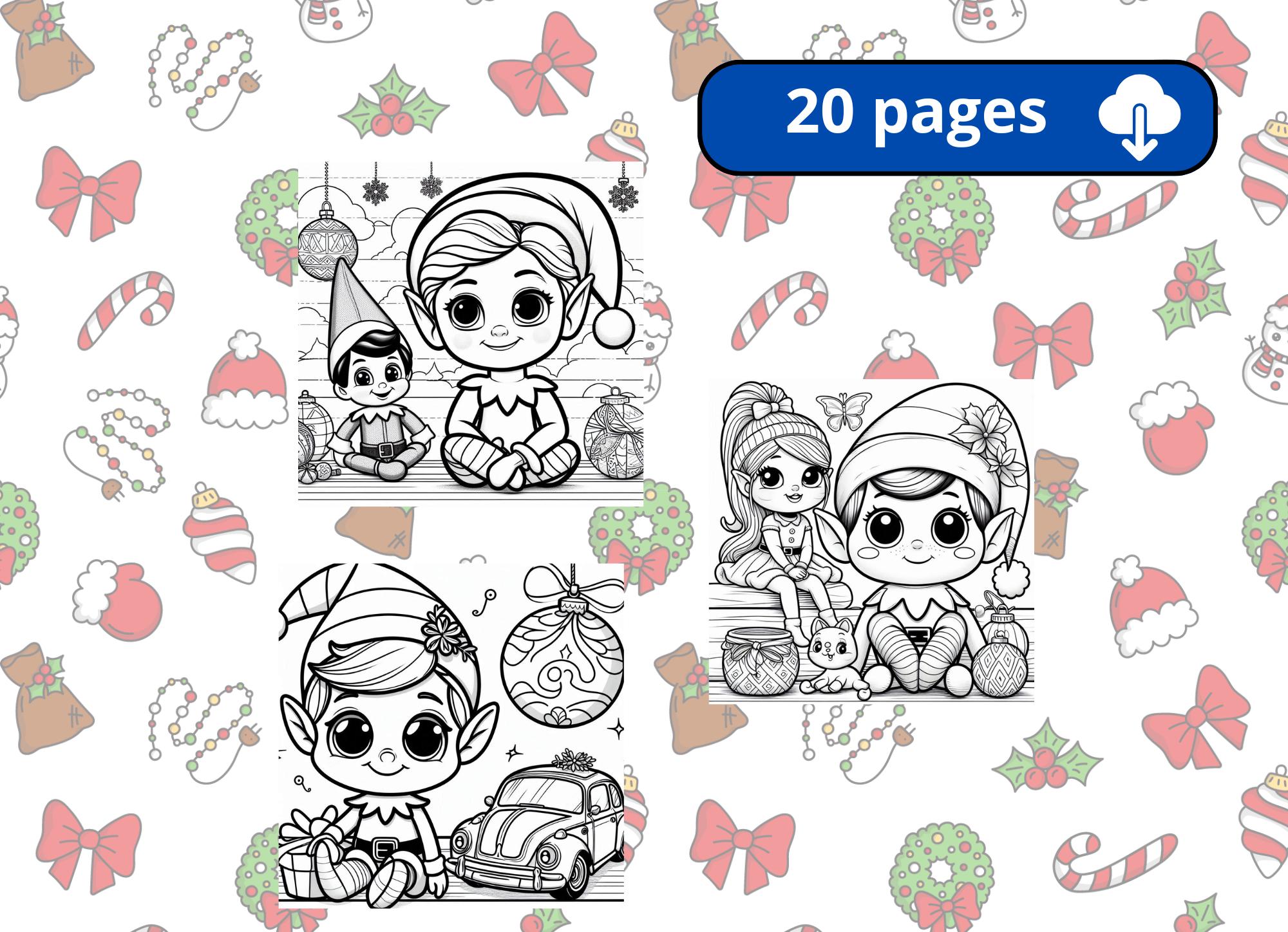 20 Prank Elves Coloring Pages - Instant Download! PDF - Etsy