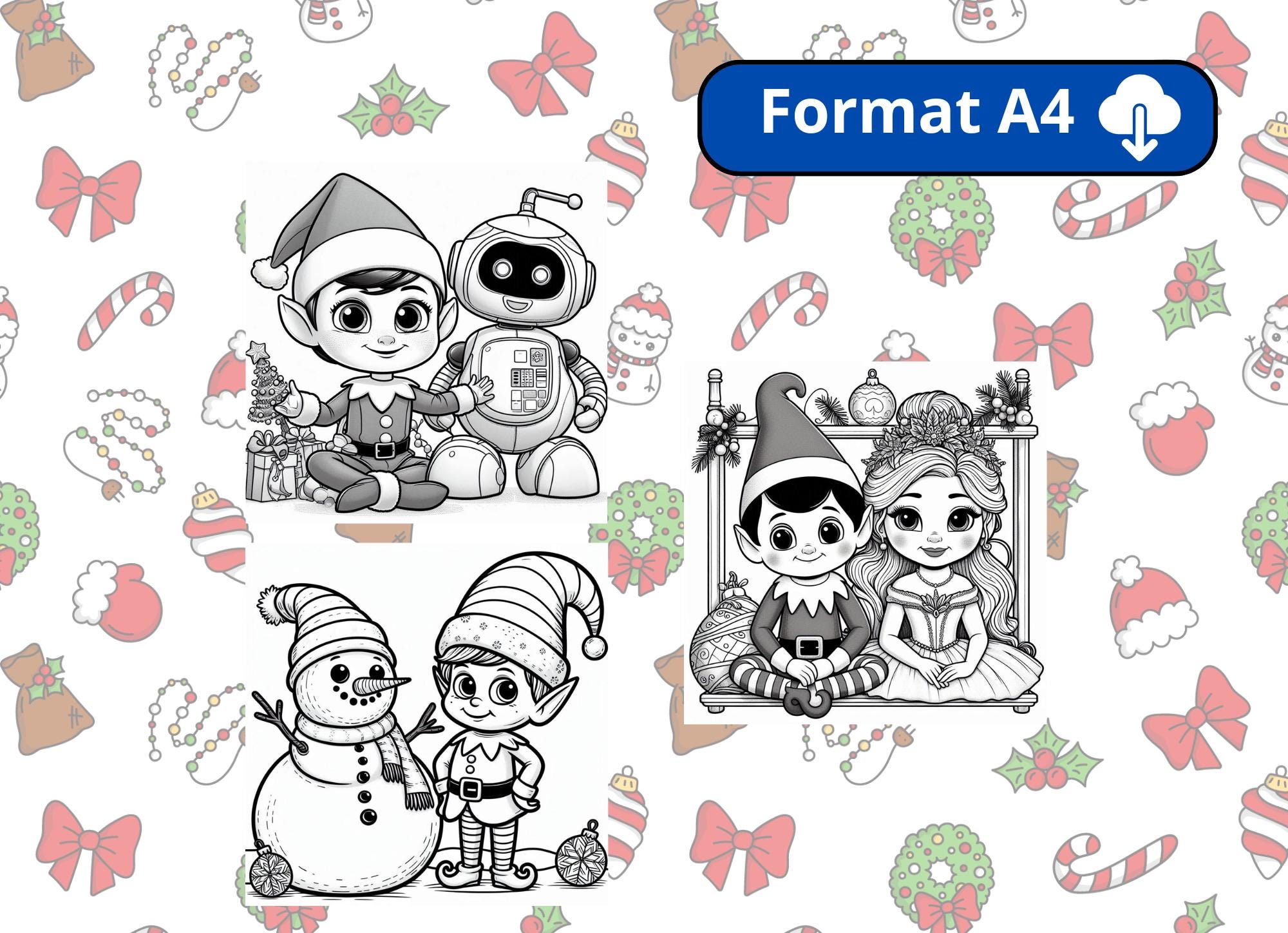 20 Prank Elves Coloring Pages - Instant Download! PDF - Etsy