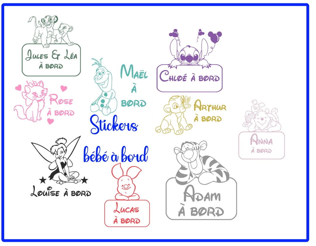 Personalized Car Sticker: Baby on Board With First Name. 9 Models, 11 ...