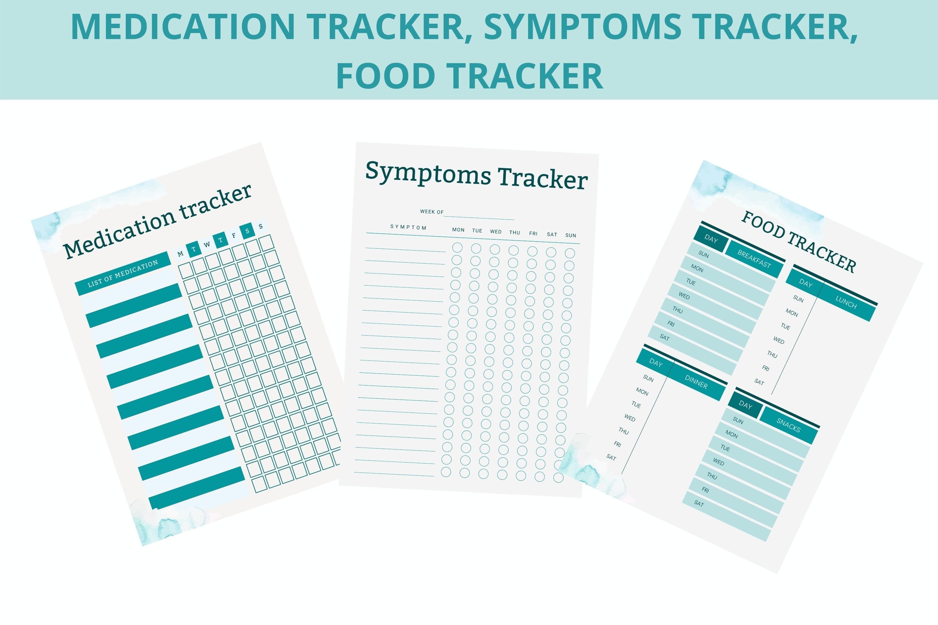 Printable Undated Weekly Health Journal and Self Care Planner Food ...