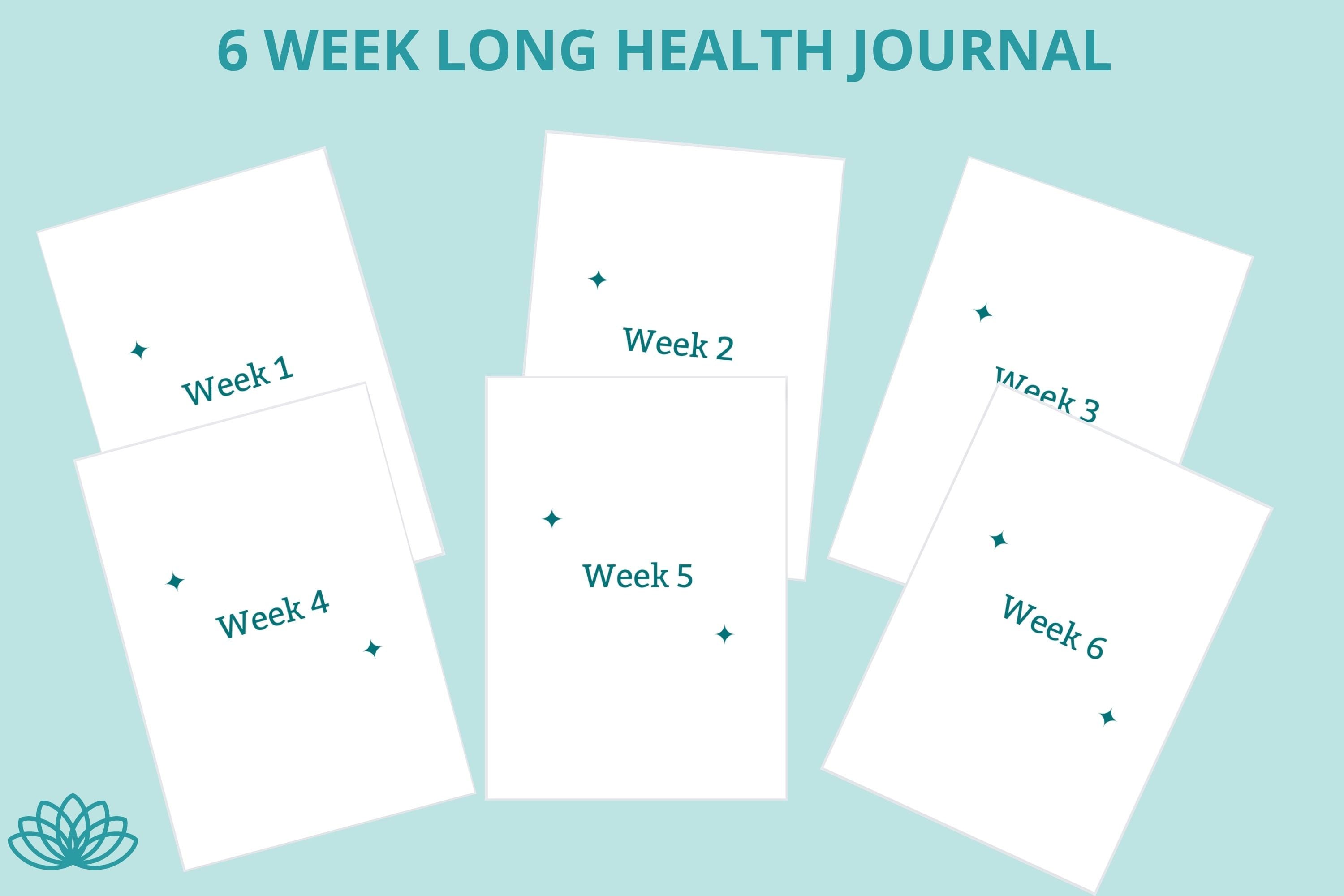 Printable Undated Weekly Health Journal and Self Care Planner Food ...
