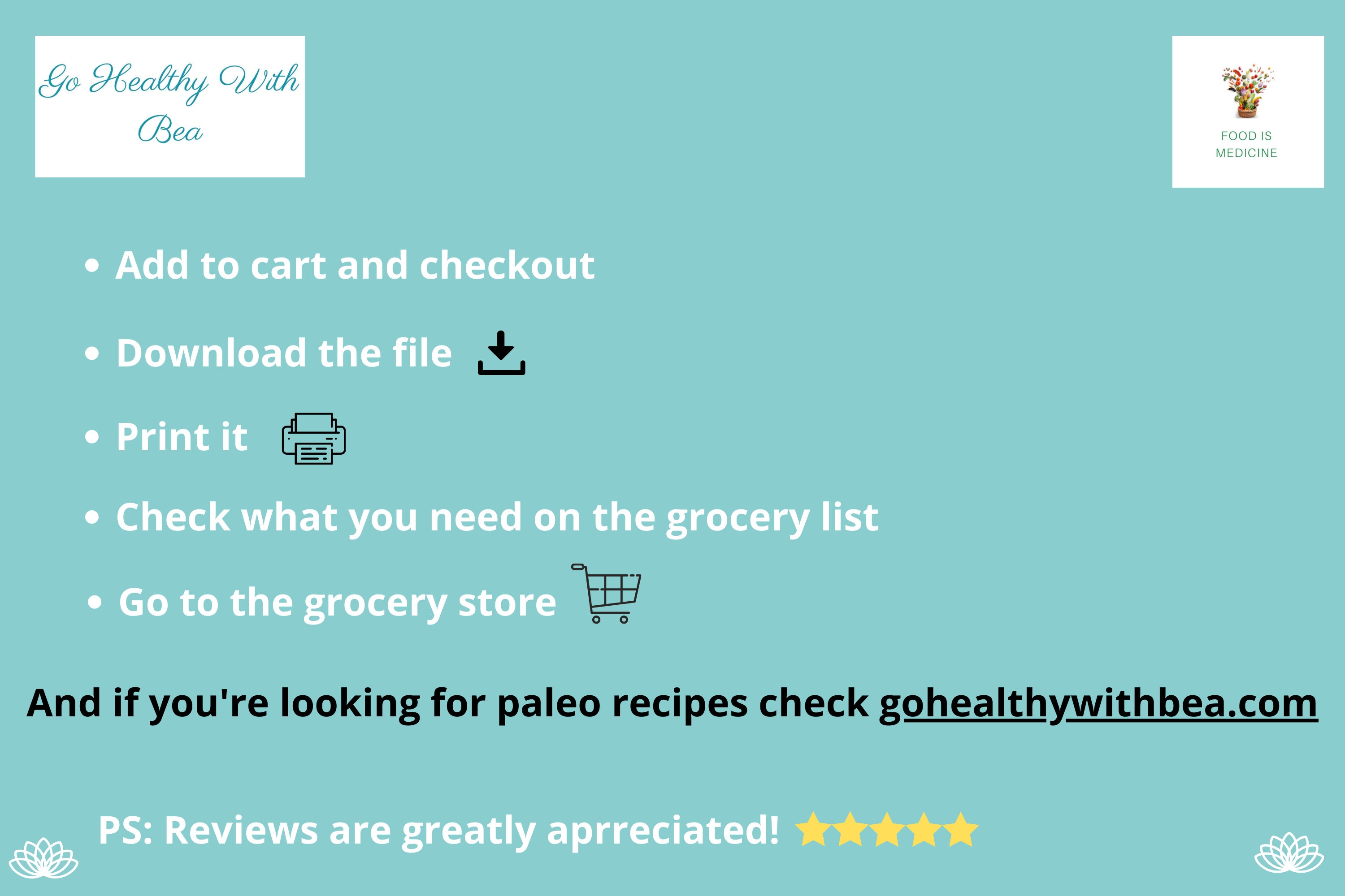 Paleo Grocery List Printable Paleo Diet Grocery Checklist | Etsy Canada