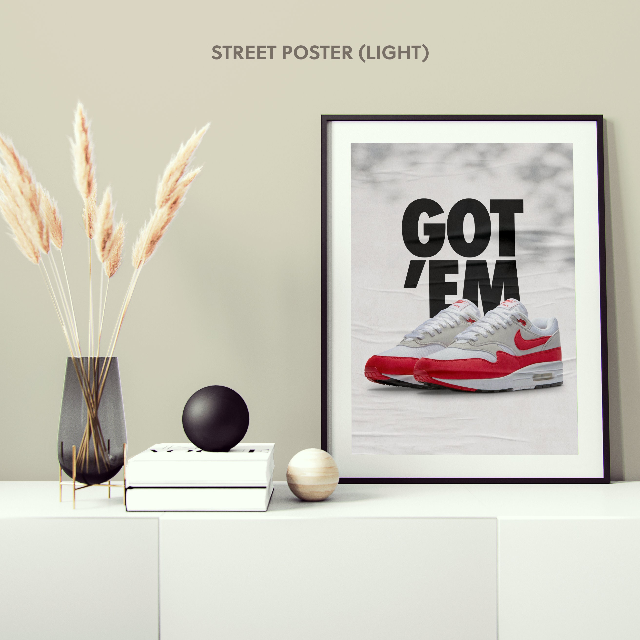 Air Max 1: Anniversary Red Glued Poster Effect GOT 'EM Posters - Etsy