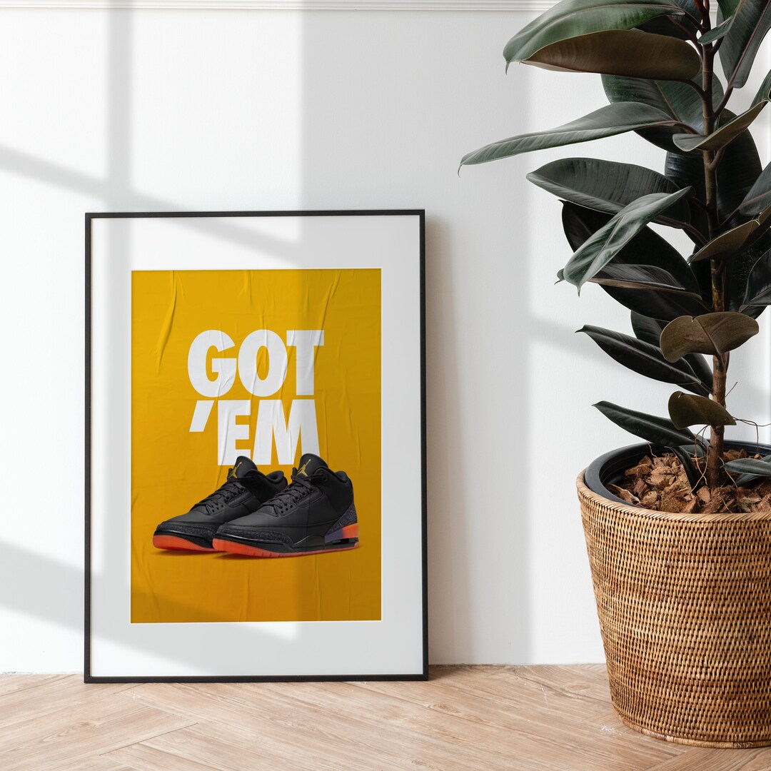 J. Balvin X Air Jordan 3 rio Poster Glued Poster Effect GOT 'EM Posters ...