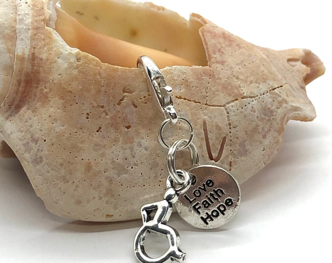 Silver Wheelchair Necklace Silver Pewter Wheelchair Charm on a Delicate ...