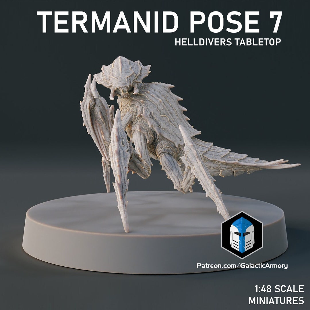 Termanid Pose 7 Helldivers Tabletop 100mm Base Galactic Armory Sci-fi ...