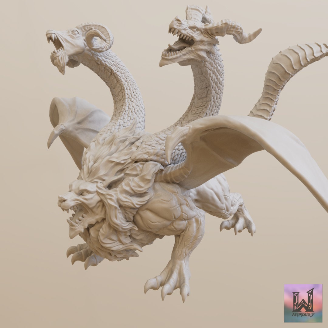 Chimera Final Fantasy 105mm Oval Base Rnestudio Miniature FF Style ...