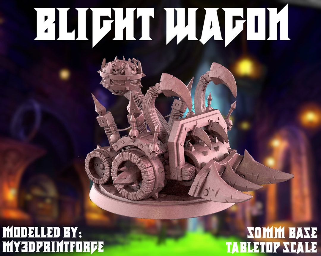 Blight Wagon Miniature 50mm Base My3dprintforge 50mm Base 32mm Scale ...