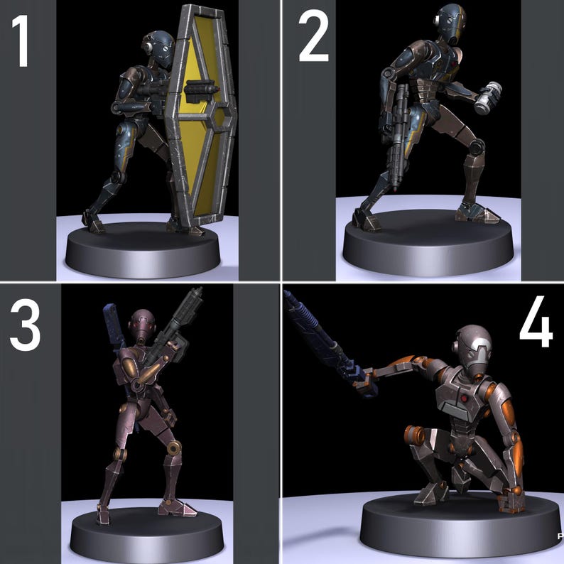 BX Shield Droids 10 Options Available Resin Sci-fi Assassin Bots ...