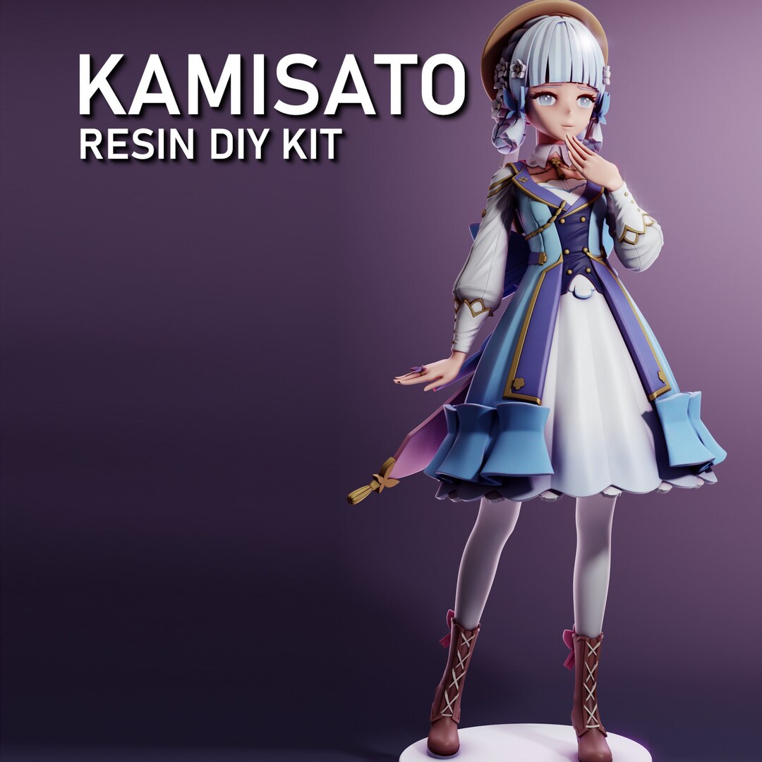Kamisato Resin DIY Figure Kit GRAYWORLDCORP UNPAINTED Genshin Impact ...