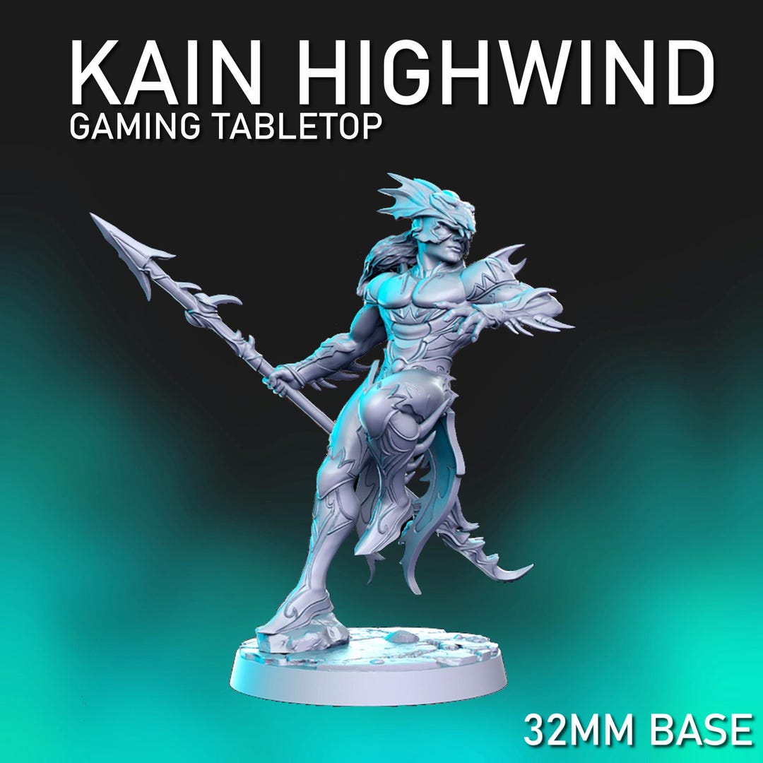 Kain Highwind (32mm Base) - Rnestudio - FF Style Tabletop RPG Dungeons ...