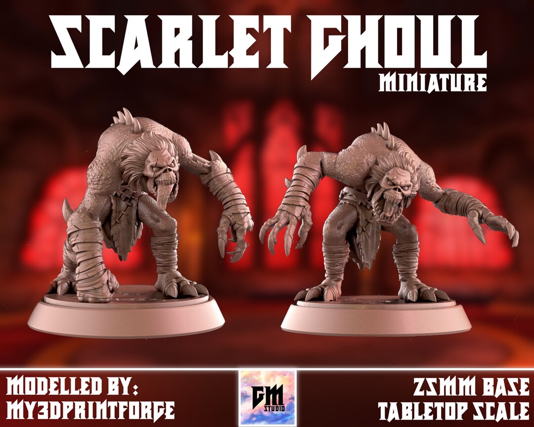 Scarlet Ghoul Miniatures 25mm Base My3dprintforge - Etsy