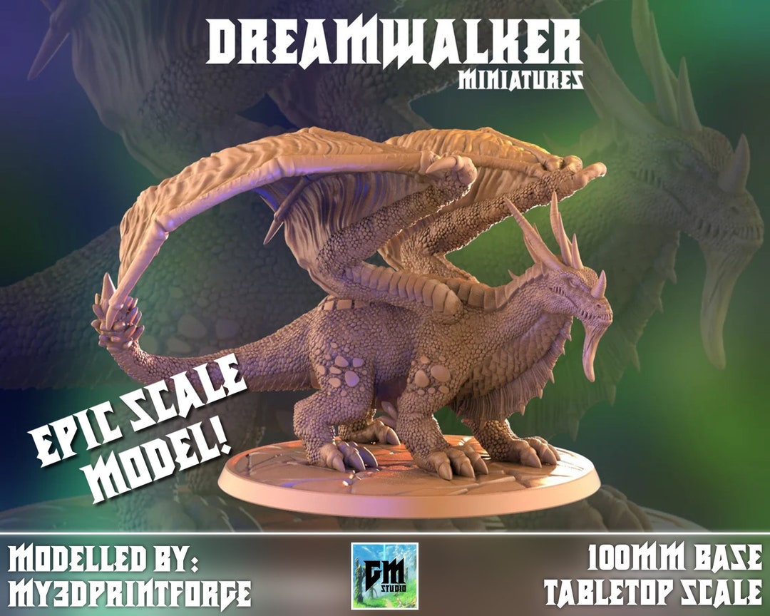 Dreamwalker Miniature 100mm Base My3dprintforge Tabletop - Etsy