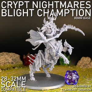 Blight Champion | Undead Centaur Warrior | 32mm Resin Model for Dark ...