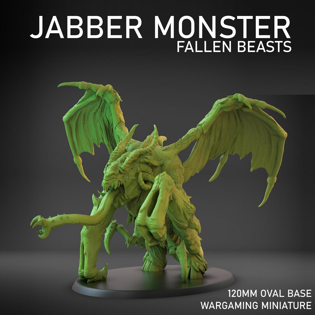 Jabber Monster (120mm Base) - Fallen Beasts - Claybeastcreation ...