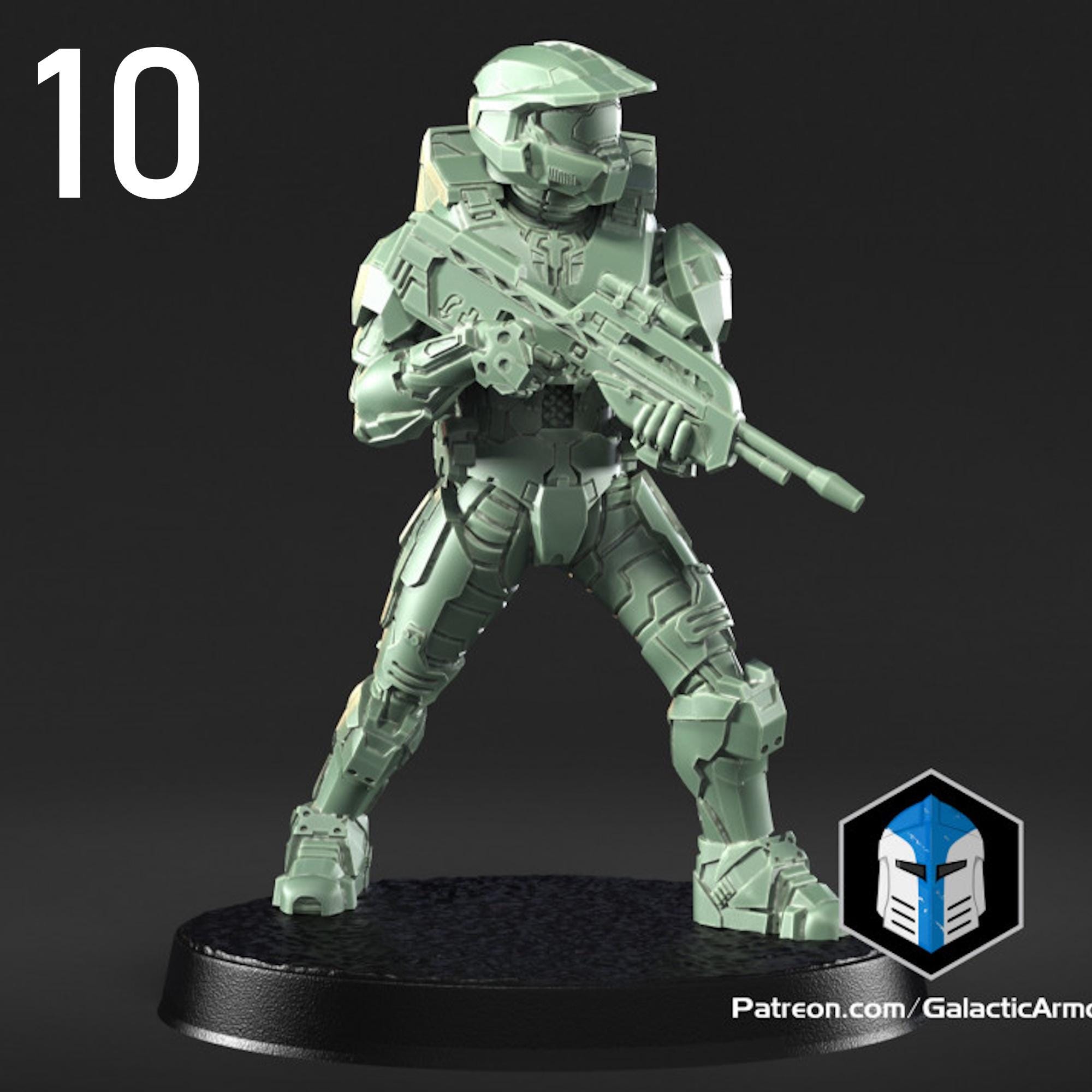 Spartan Chief 10 Poses Available 3D Printed Sci-fi Super Soldier ...