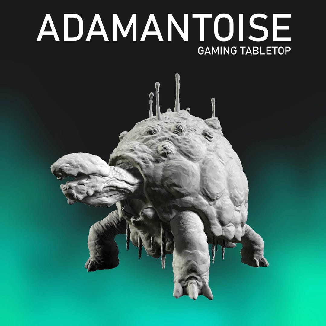 Adamantoise (12cm Tall) - Rnestudio Miniature - FF Style Tabletop RPG ...