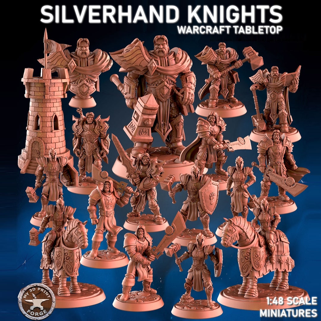 Silverhand Knights Collection - Tabletop Scale - My3dprintforge ...