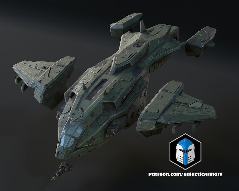 Pelican Dropship Resin Model | Sci-fi Troop Transport for Wargames ...