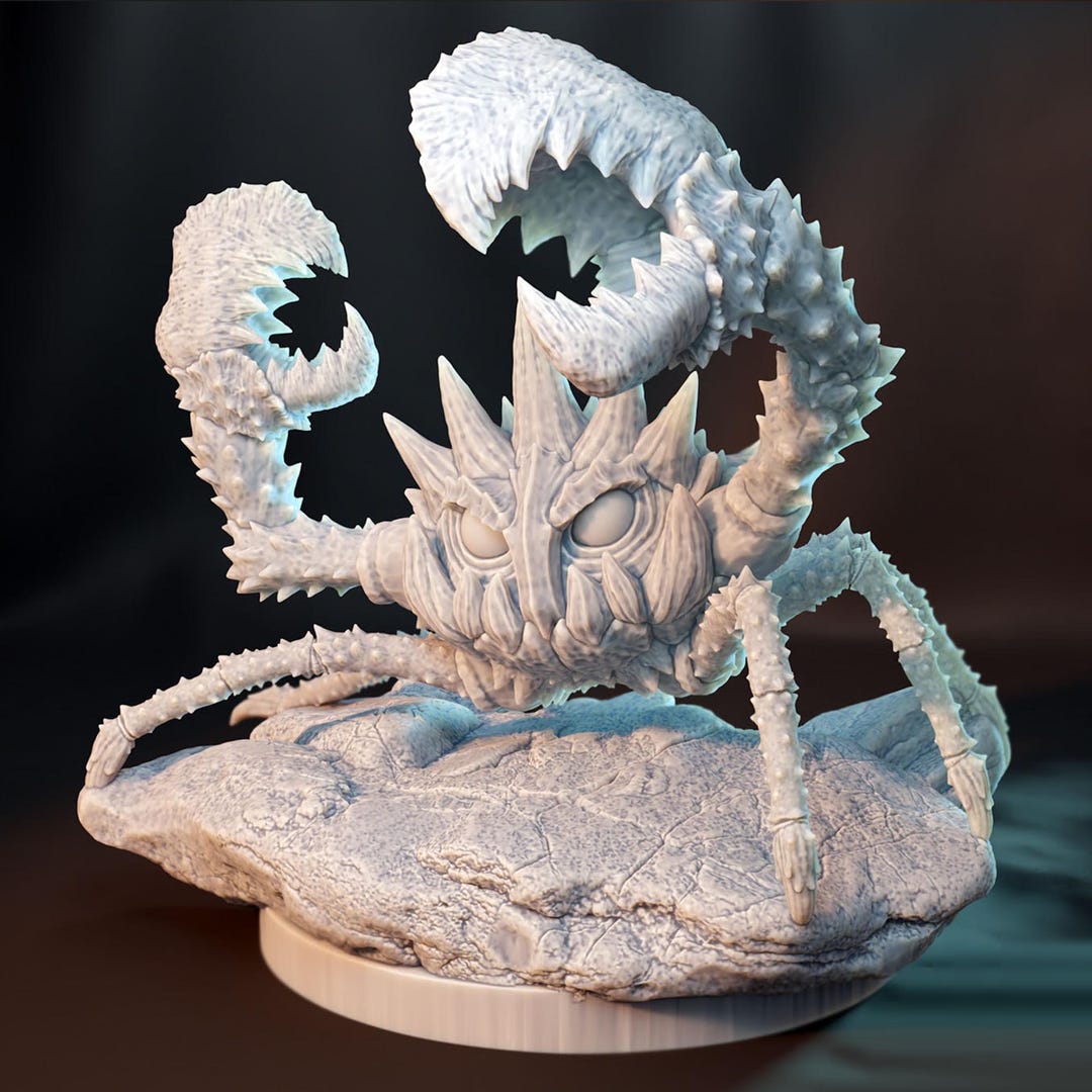 Kingler 1:48 Scale 50mm Base Kaijumon Realistic Monster Dinosaur Figure ...