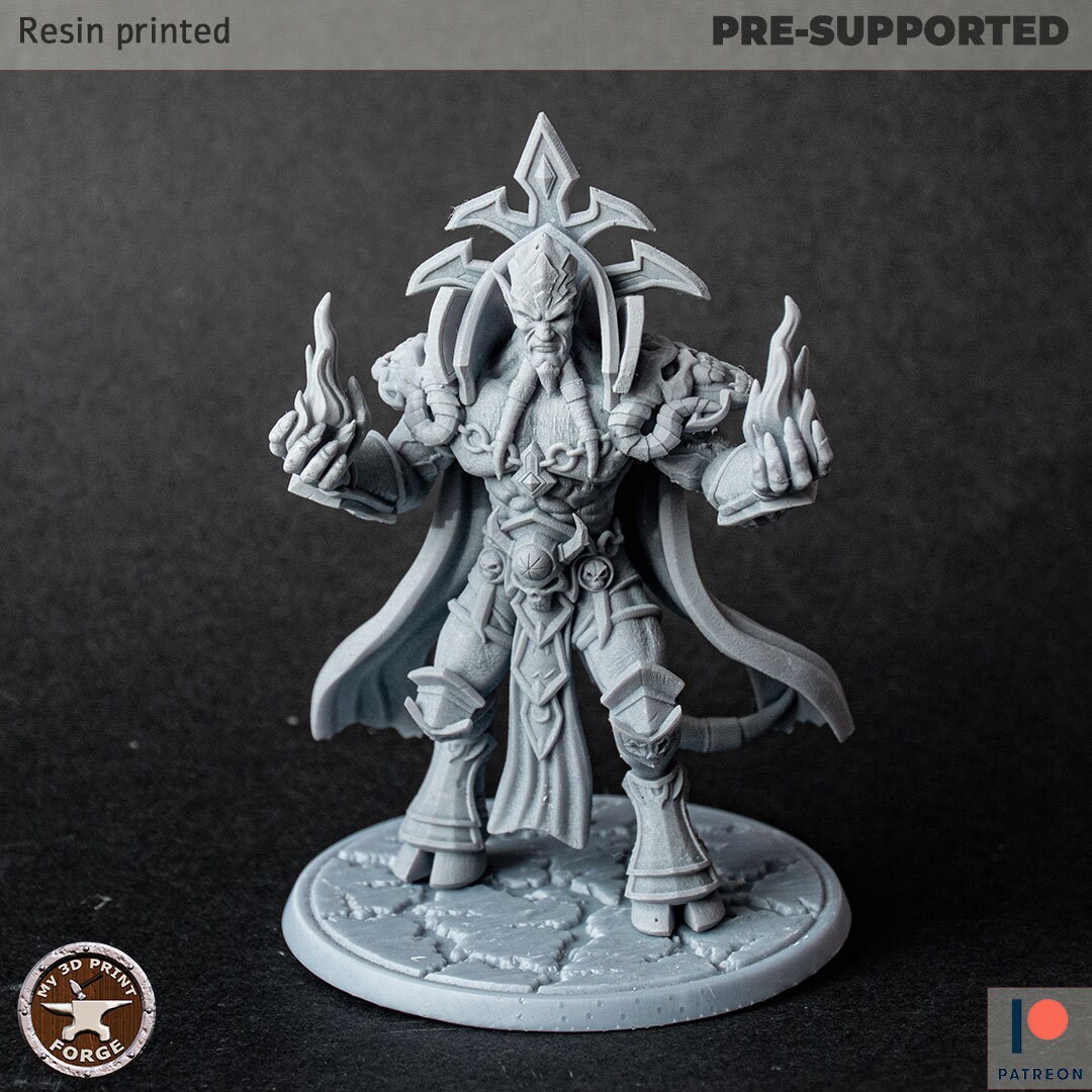 Kil'jaeden Eredar Lord of the Burning Legion Miniature 75mm Base ...